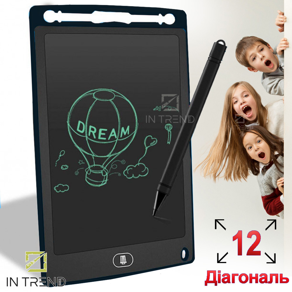 Дитячий планшет для малювання Lcd Gtm Writing Tablet Чорний Графічний