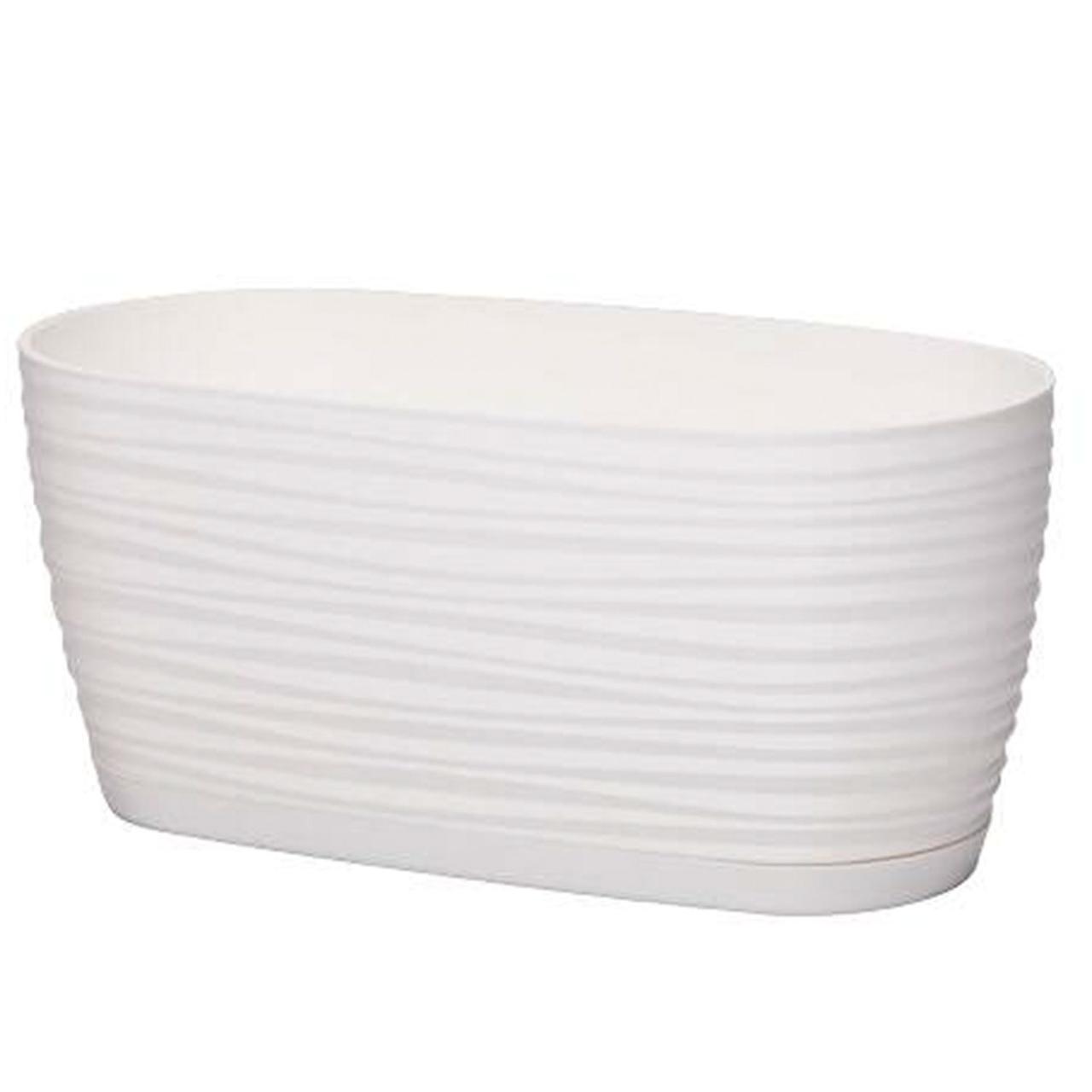 Горщик для квітів Form-Plastic Sahara міні овал 2,7 л білий з ...