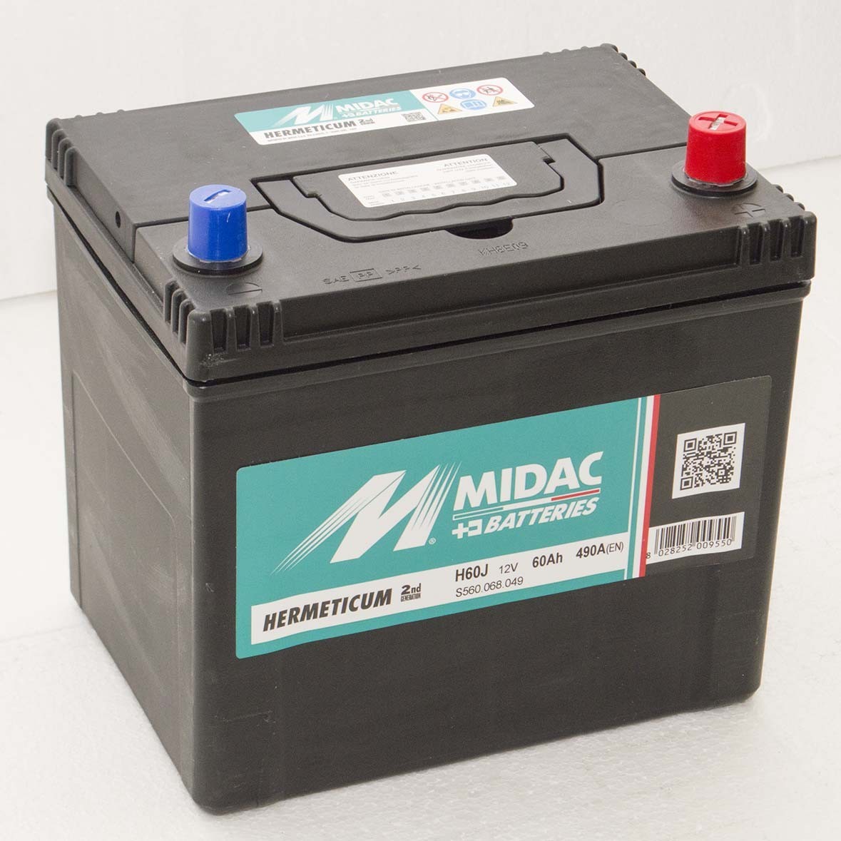 Аккумулятор 6СТ-60A MIDAC HERMETICUM Asia, 12V, 60Ah, (-/+) евро, Мидак ...
