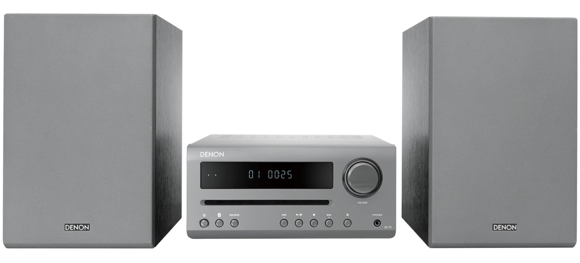 CD минисистема с Bluetooth Denon DT1 Gray – низькі ціни, кредит, оплата ...