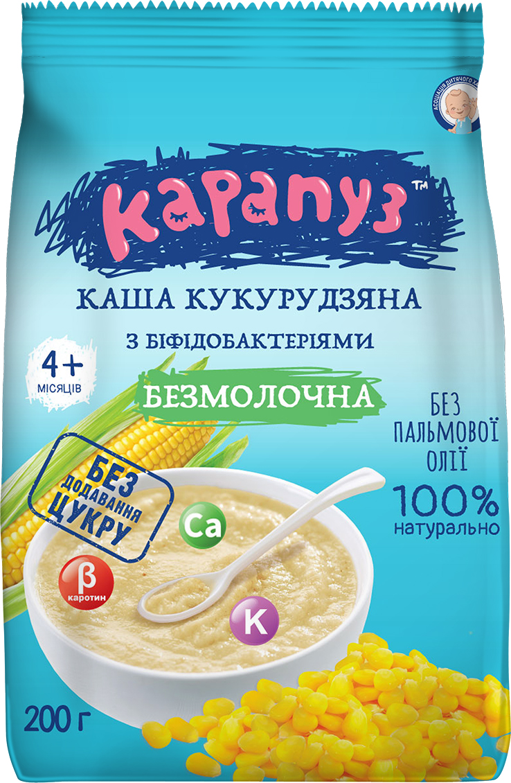 Безмолочная каша Карапуз кукурузная с бифидобактериями 200 г ...