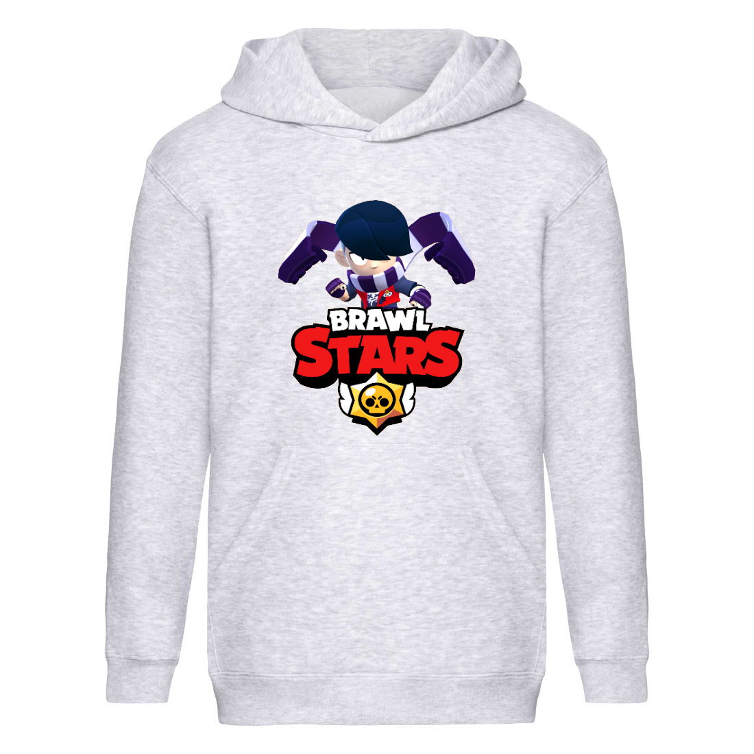 Худі дитяча Brawl Stars Edgar (Бравл Старс Едгар) сіра (BRS gry) 128 см ...