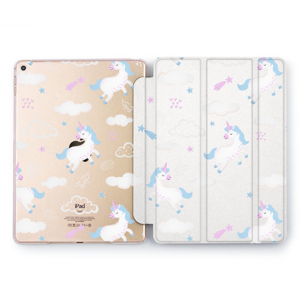 Чехол книжка, обложка для Apple iPad (Летающий единорог) модели Air 9.7 ...