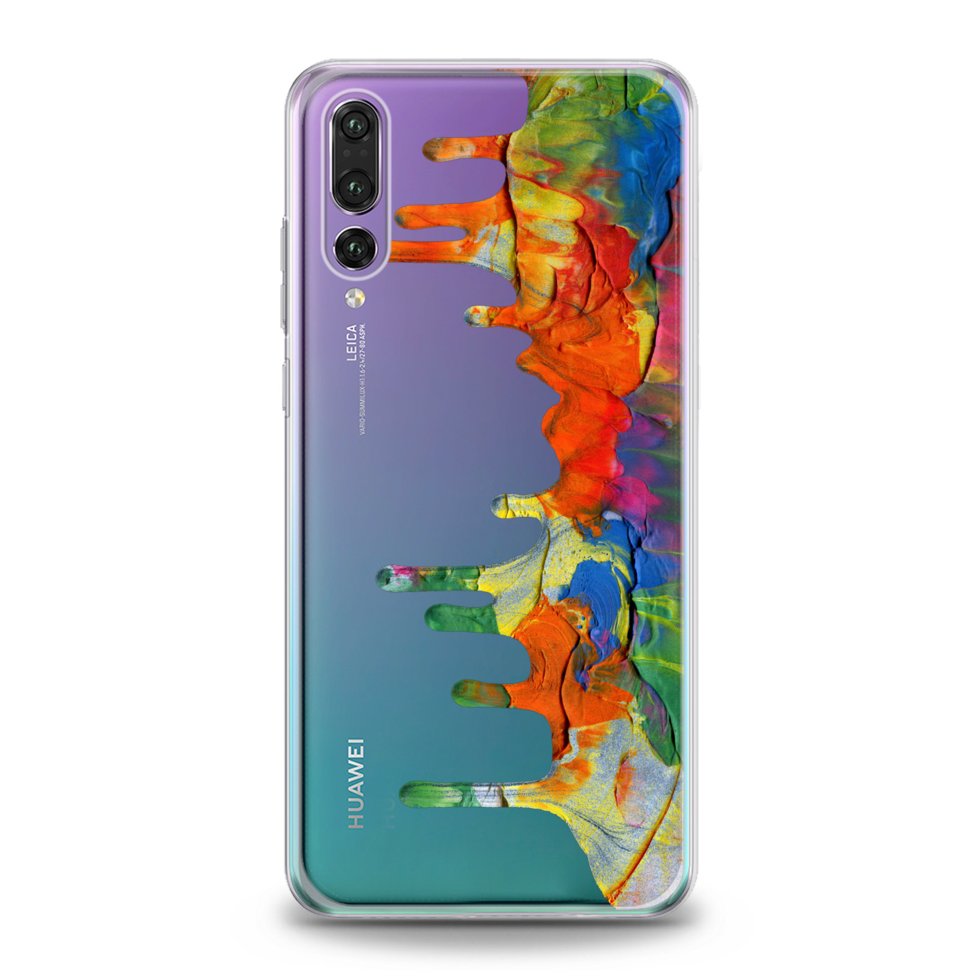 Чехол силиконовый для Huawei (Цветная гуашь) Honor 8X Max хуавей хонор ...