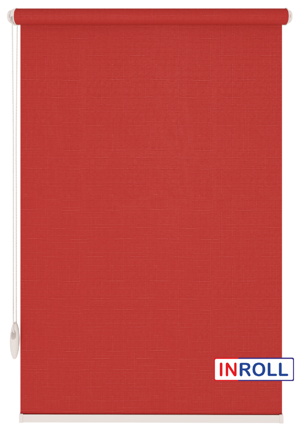 Ролета тканевая INROLL Есо-Mini 125х165 см Len Красный 888 – фото ...