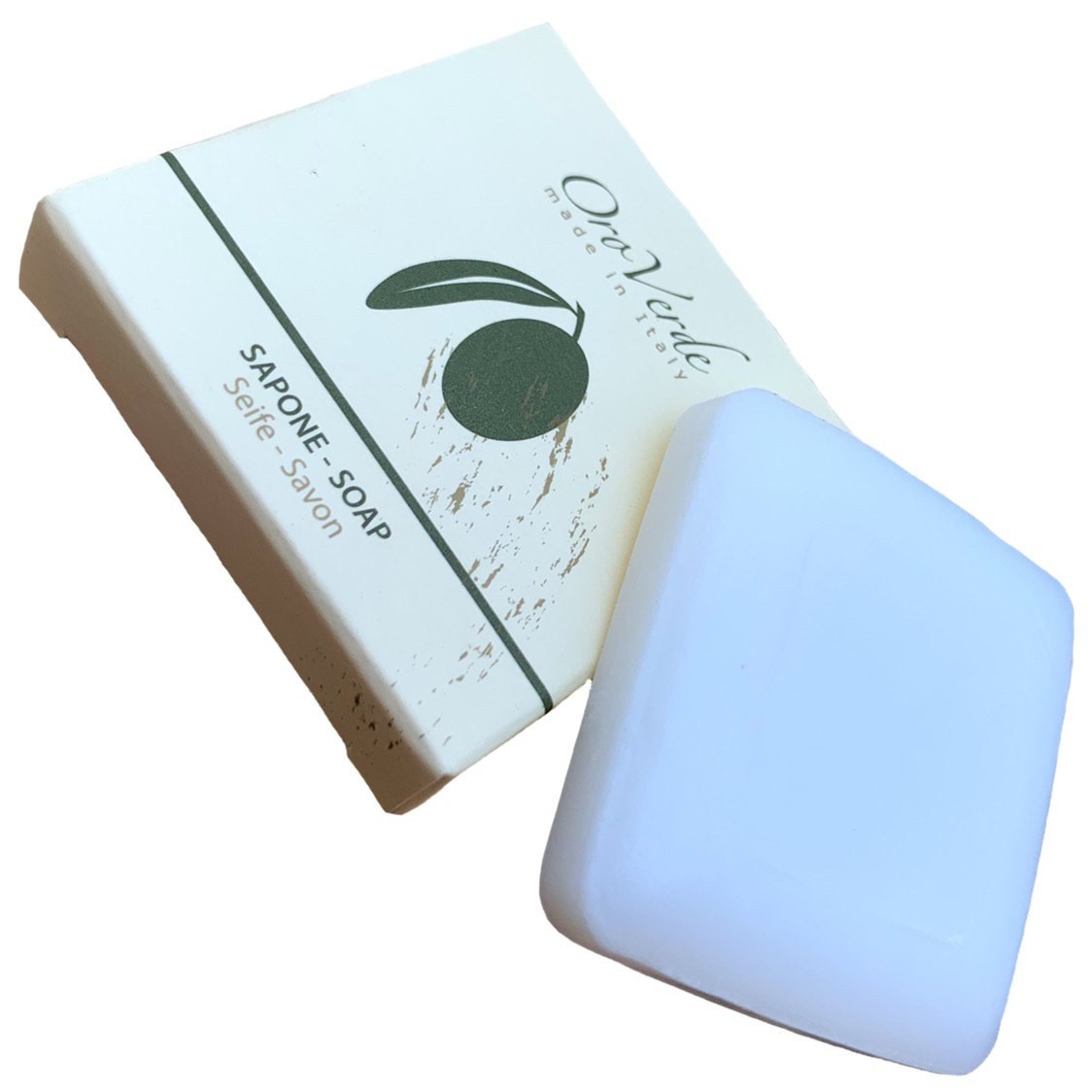 Мило Oro verde made in Italy у картонній упаковці 12 гр упаковка 50 шт ...