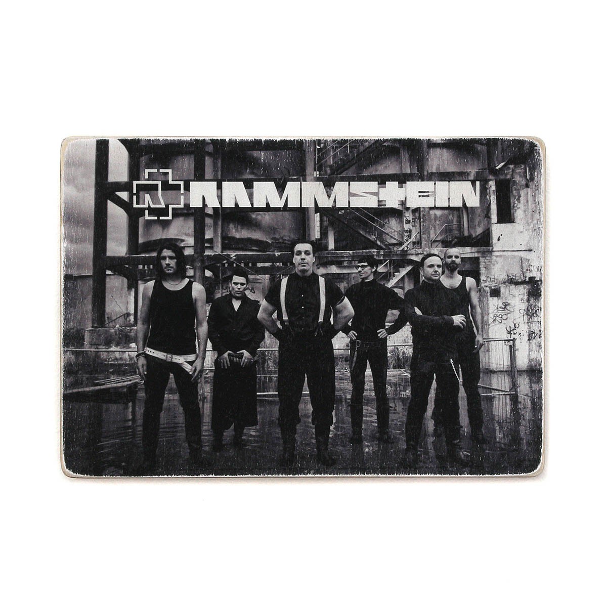 Деревянный постер Wood Posters "Rammstein. Рамштайн. Состав. Черно ...