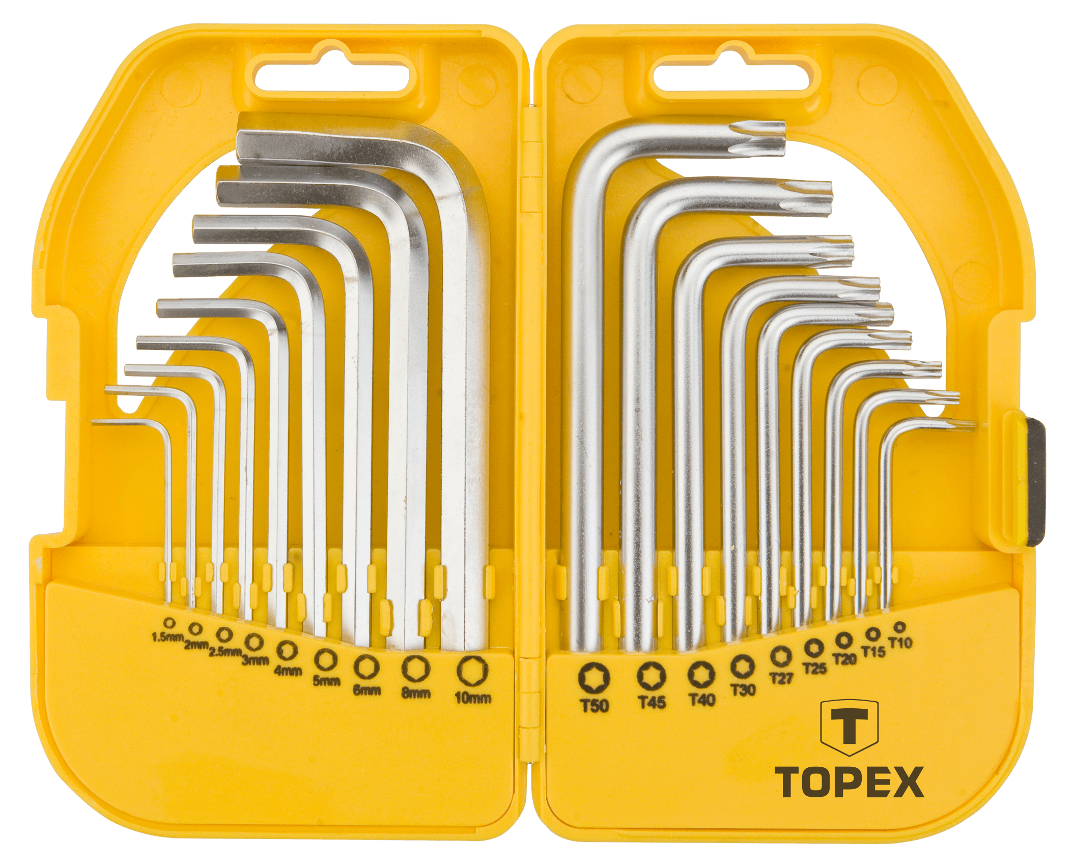 Ключи TOPEX шестигранные HEX и Torx, набор 18 шт. (35D952) – фото ...