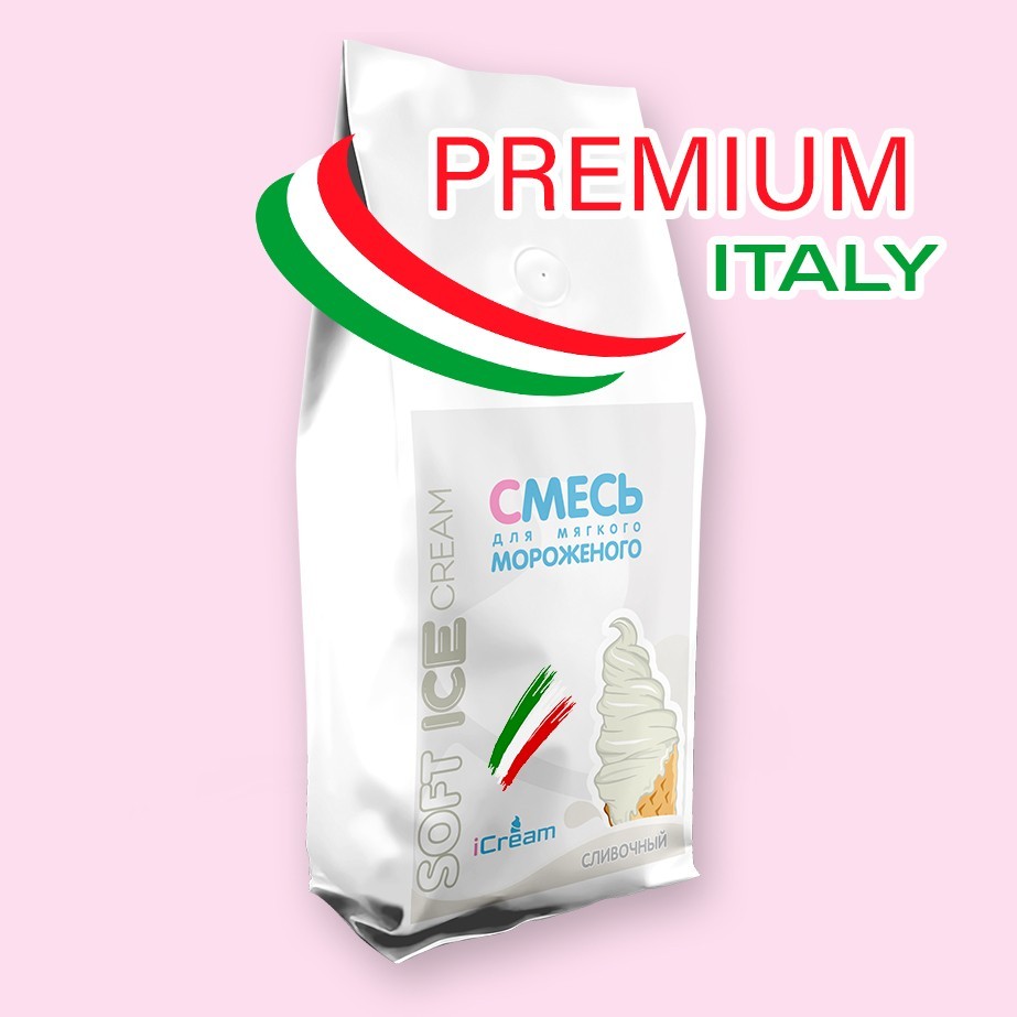 Смесь для мягкого мороженого iCream 0,8 кг. "СЛИВОЧНЫЙ" PREMIUM Italy ...