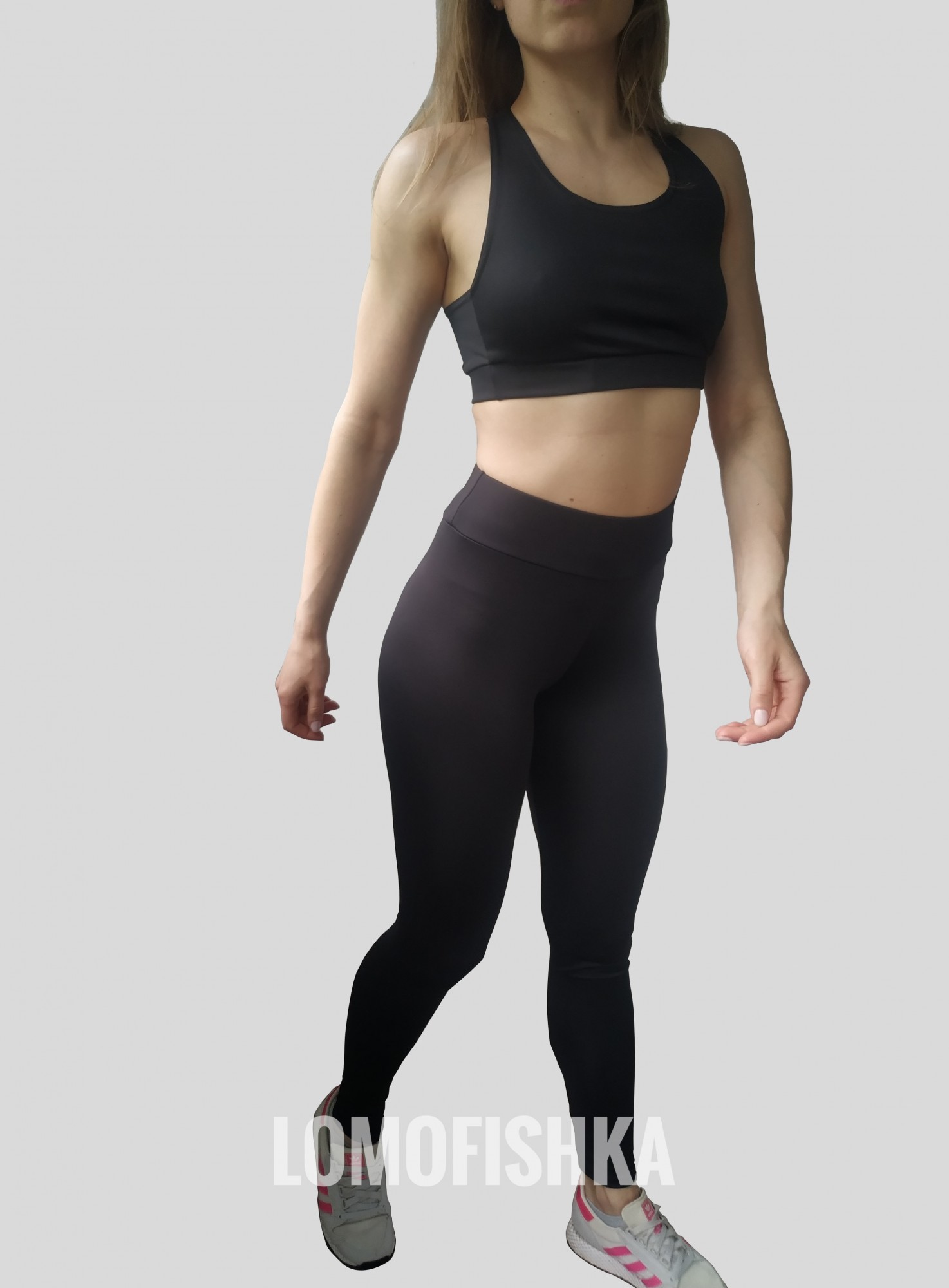 Комплект для фитнеса (лосины+топ) LOMOFIT-Black 0235 42 черный от ...