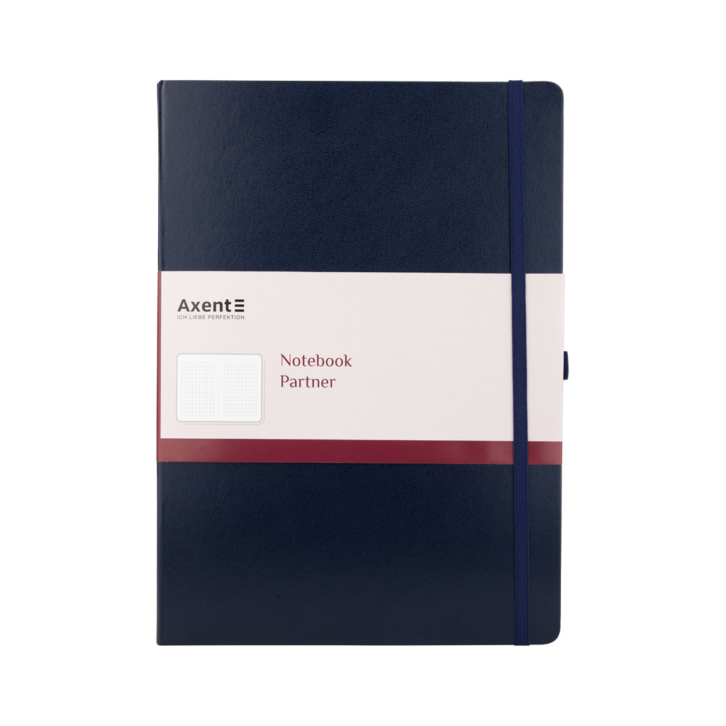 Книга записна Axent Partner Grand 295х210 мм A4 100 аркушів в клітинку Синя (8203-02-A) – фото ...