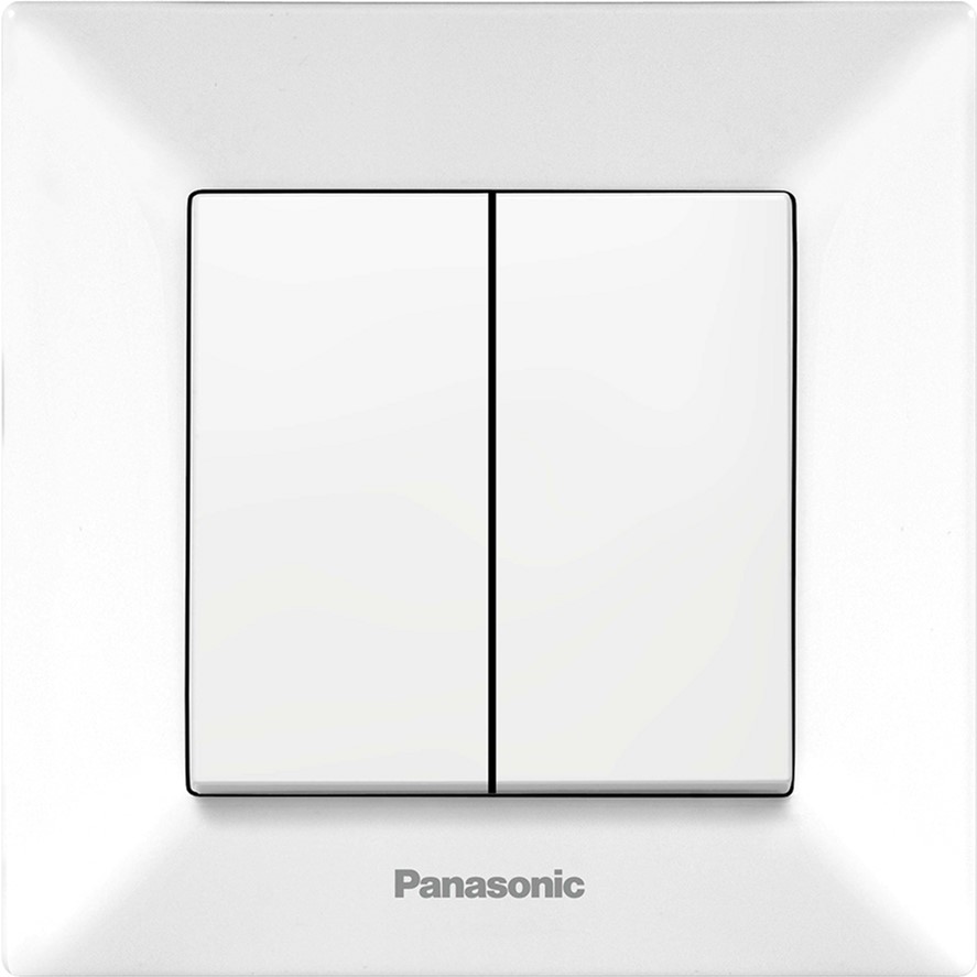Вимикач Panasonic Arkedia Slim двоклавішний Білий (WNTC00092WH-UA) – фото, відгуки ...
