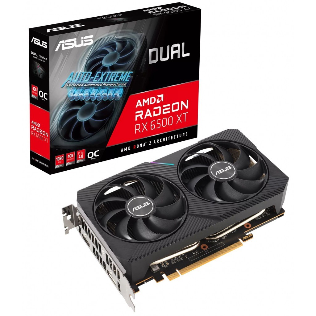 Відеокарта AMD Radeon RX 6500 XT 4GB GDDR6 Dual OC Asus (DUAL-RX6500XT ...