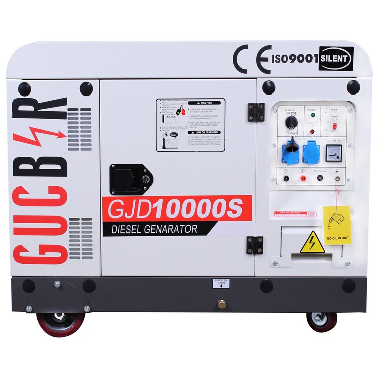 Генератор дизельний Gucbir GJD10000S 10,6 кВА, 1 фаза, електростартер ...