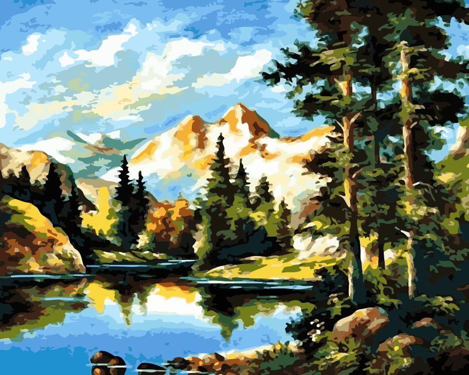 Картина по номерам "Горный пейзаж" 40*50см – низкие цены, кредит ...