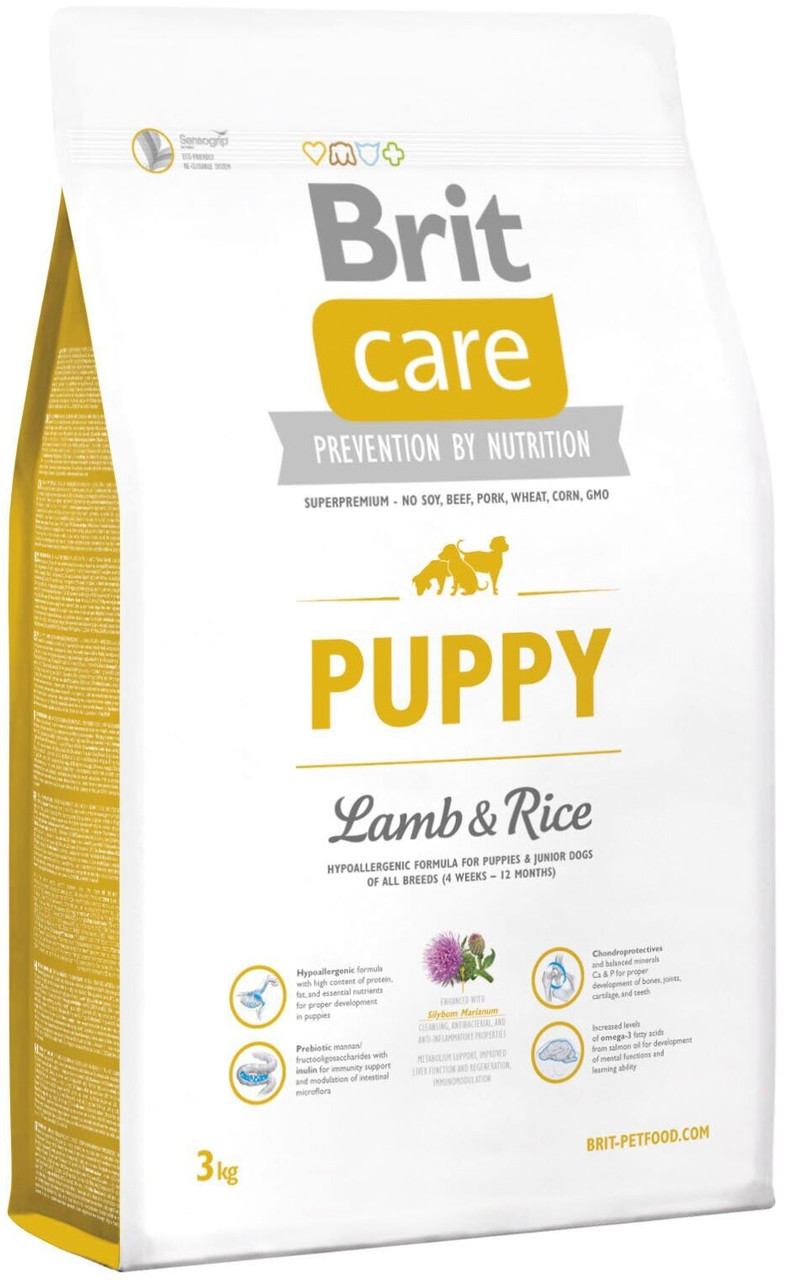 Сухой корм Brit Care Puppy Lamb & Rice гипоаллергенный для щенков 3 кг ...