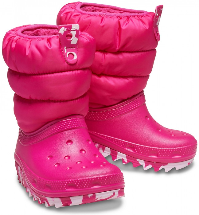 Детские зимние сапоги Crocs Kids' Classic Neo Puff Boot 25 Ярко-розовый ...