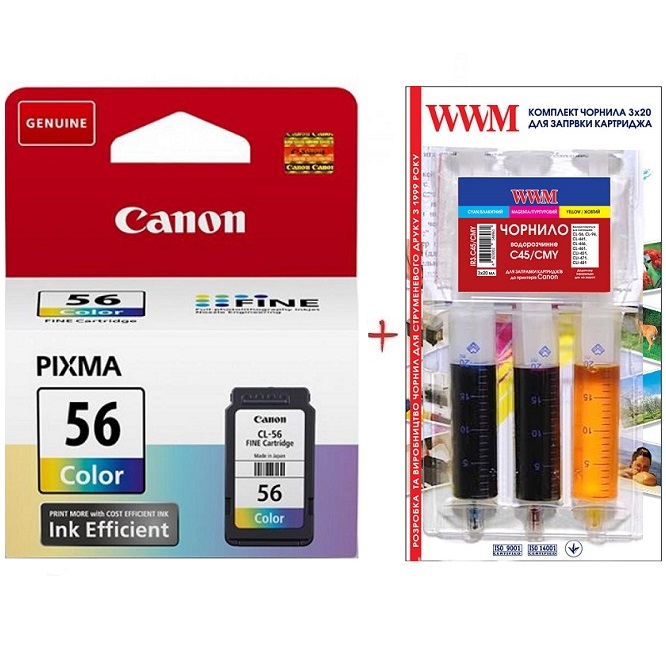 Картридж для Canon PIXMA E304 Canon 56+WWM Color Set56-inkC – фото ...