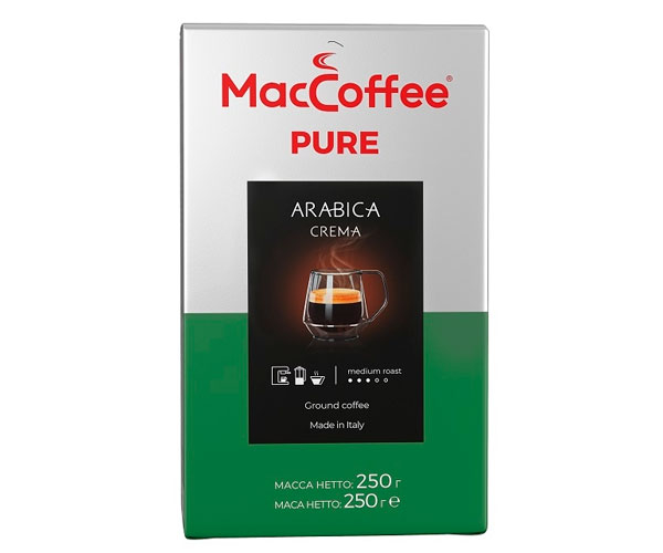 Купити Кава MacCoffee Pure Arabica Crema мелена 250 г - ROZETKA ...