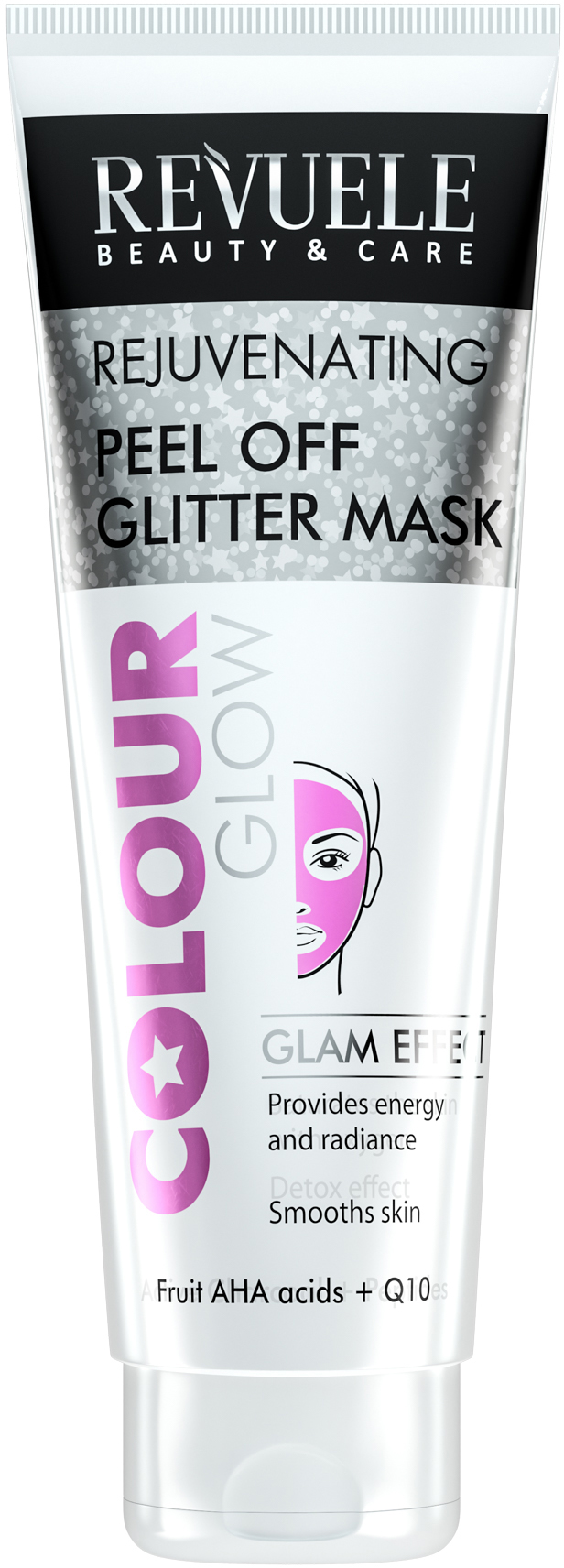 Розовая маска-пленка для лица Revuele Color Glow Восстанавливающая 80 ...