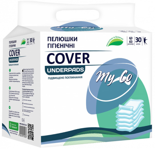 Пеленки гигиенические MyCo Cover 60х60 см 30 шт (4820176662194 ...
