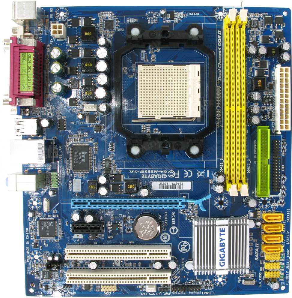 Материнская плата Gigabyte GA-M68SM-S2L (sAM2/AM2+, NVIDIA GeForce 7025 ...