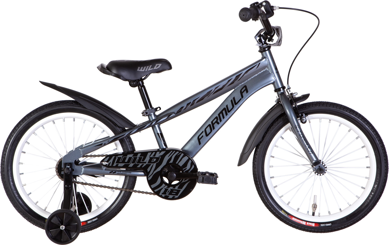 Велосипед 18" Formula Wild 9" серый с черным 2022 (OPS-FRK-18-127 ...