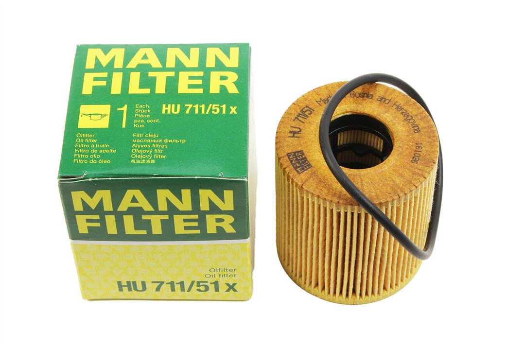 Фільтруючий елемент масляного фільтру MANN-FILTER (HU71151X) – низькі ...