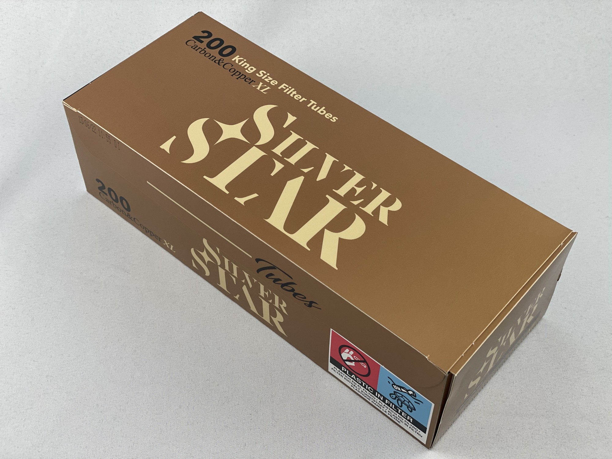 Гільзи для набивання сигарет SILVER STAR CARBON&COPPER XL (200 шт ...