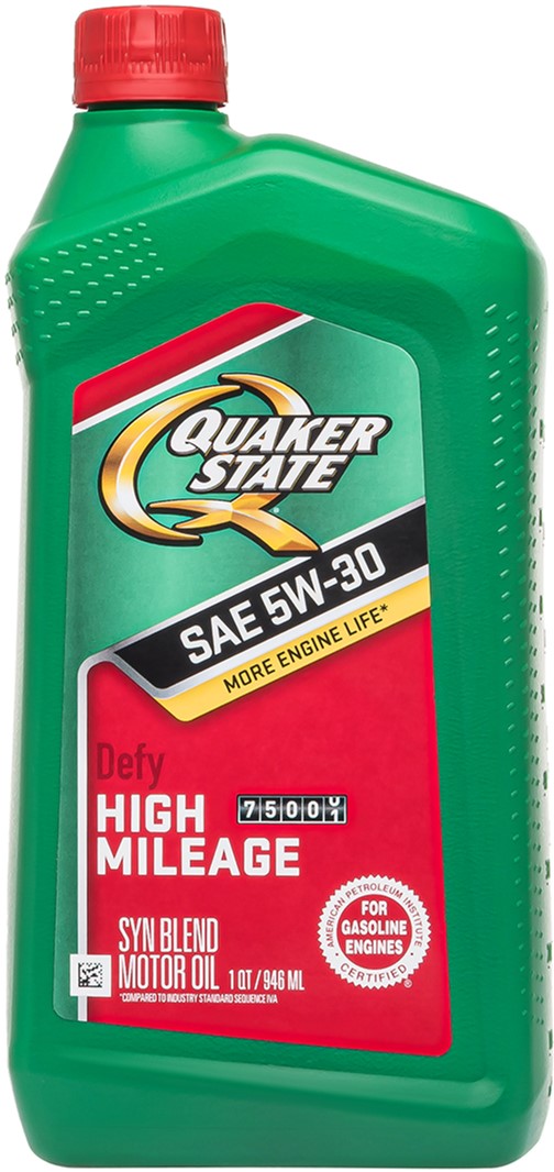 Моторна олива Quaker State 5W-30 Defy Synthetic Blend High Mileage 946 мл (073102003866) – фото ...