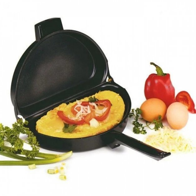 Двойная сковорода для омлета антипригарная Folding Omelette Pan ...
