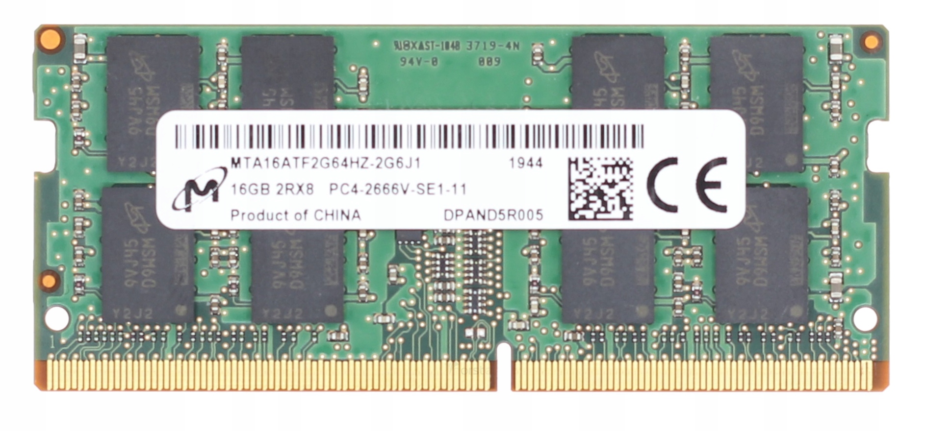 Пам'ять MICRON 16GB SO-DIMM DDR4 2666 MHz (MTA16ATF2G64HZ-2G6J1) – фото ...