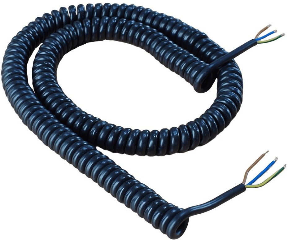 Кабель спиральный чёрный длинный ThermoPulse Spiral Long black с ...