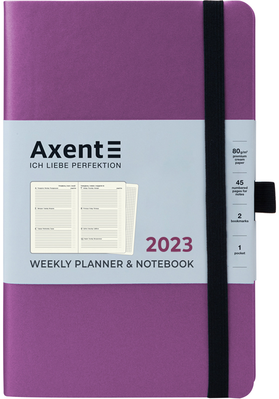 Еженедельник 2023 Axent Partner Soft 125x195 мм фиолетовый (8506-23-11-A) – фото, отзывы ...