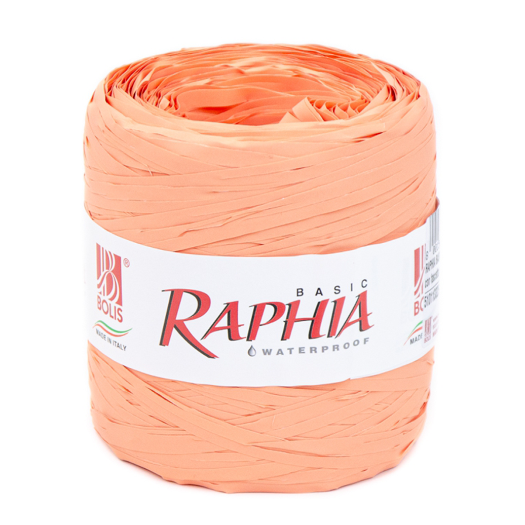 Рафія флористична Bolis Raphia Salmon 0,5 см/200 метрів Персикова ...