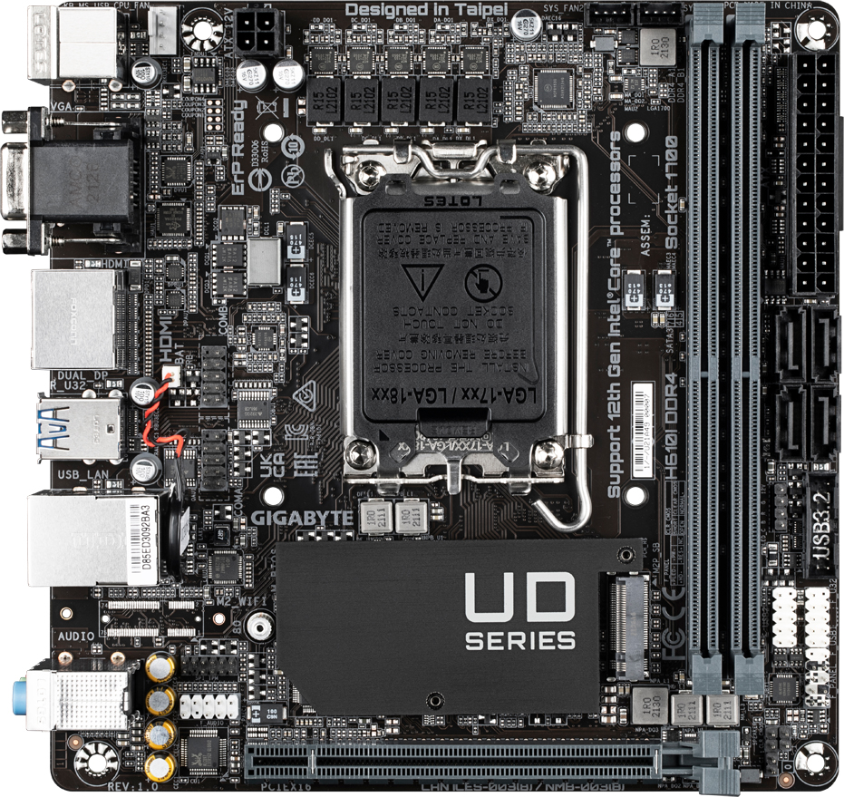 Материнська плата Gigabyte H610I DDR4 (s1700, Intel H610, PCI-Ex16 ...
