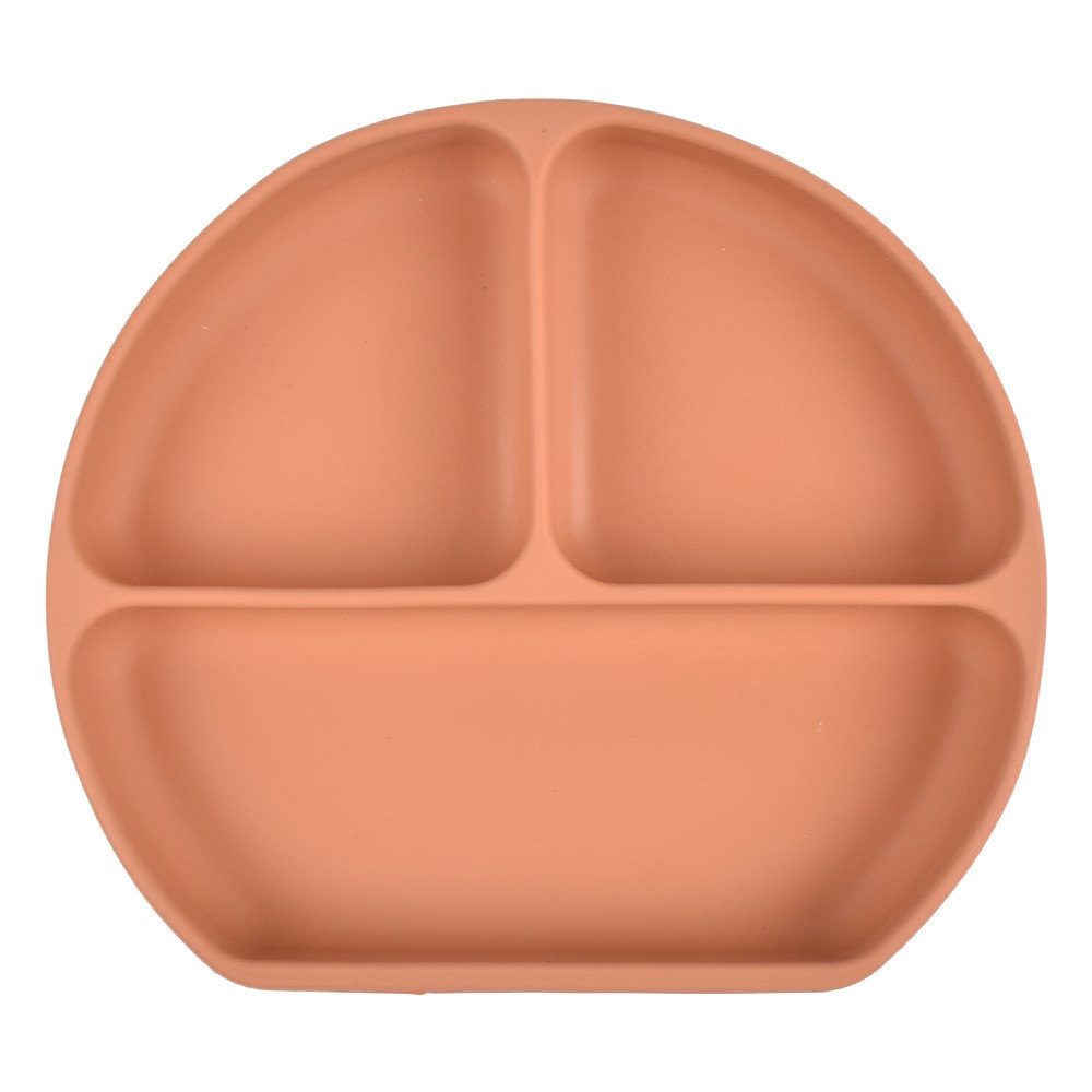 Тарелка силиконовая секционная на присоске Тёмно-оранжевая TSK0-Y27 ...