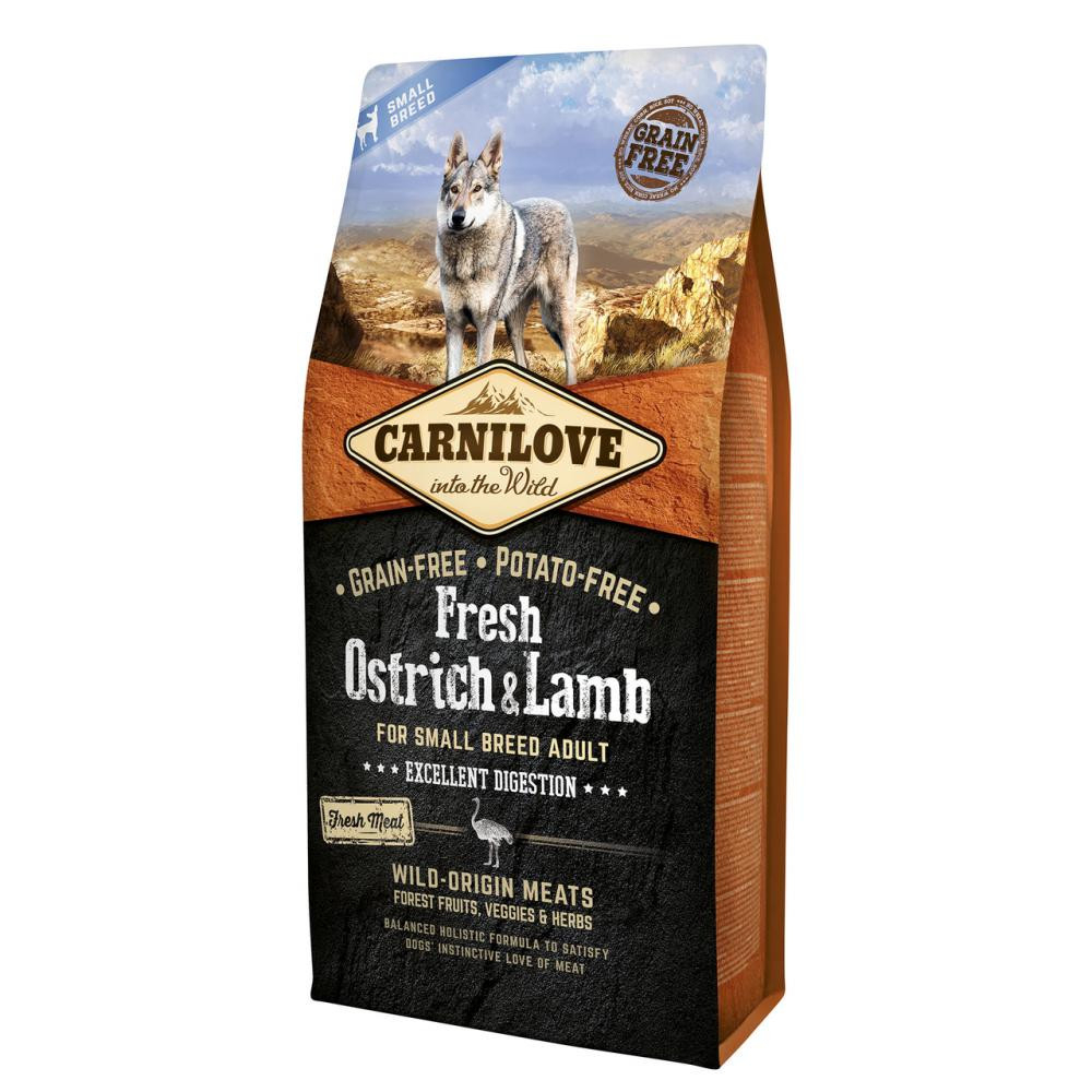 Корм для взрослых собак малых пород Карнилав Carnilove Fresh Ostrich ...