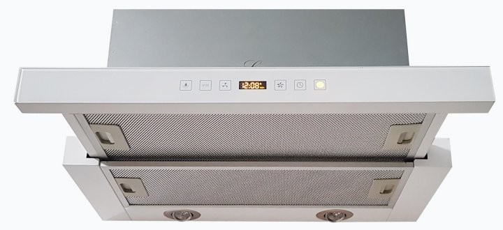 Витяжка Luxor Elite F60 1450 m3 WH біле скло + поворотне Led освітлення ...