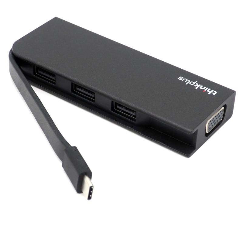 Док-станция Lenovo Thinkplus USB Type-C 4в1 3x USB3.0 + порт VGA (1920* ...