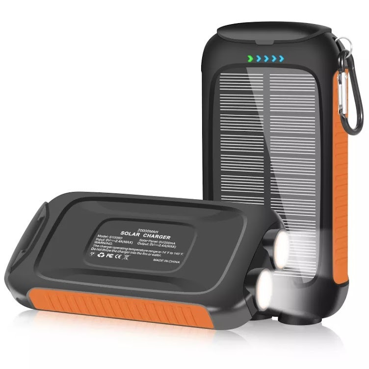 Портативний аккумулятор ,PowerBank на сонячній батареї 20000mAh з ...