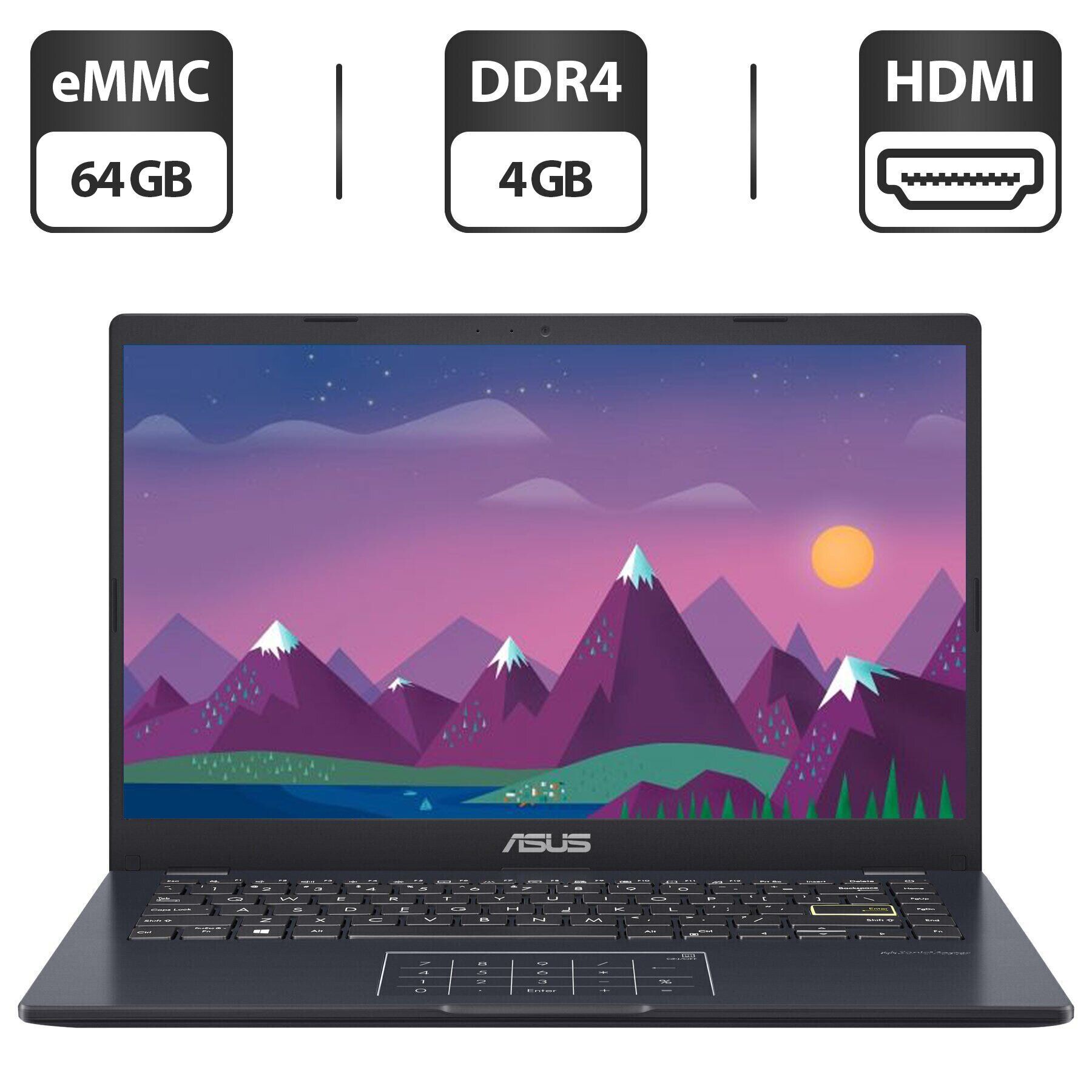 Ультрабук Asus Laptop E410-M / 14" TN / Celeron N4020 (2 ядра по 1.1 ...