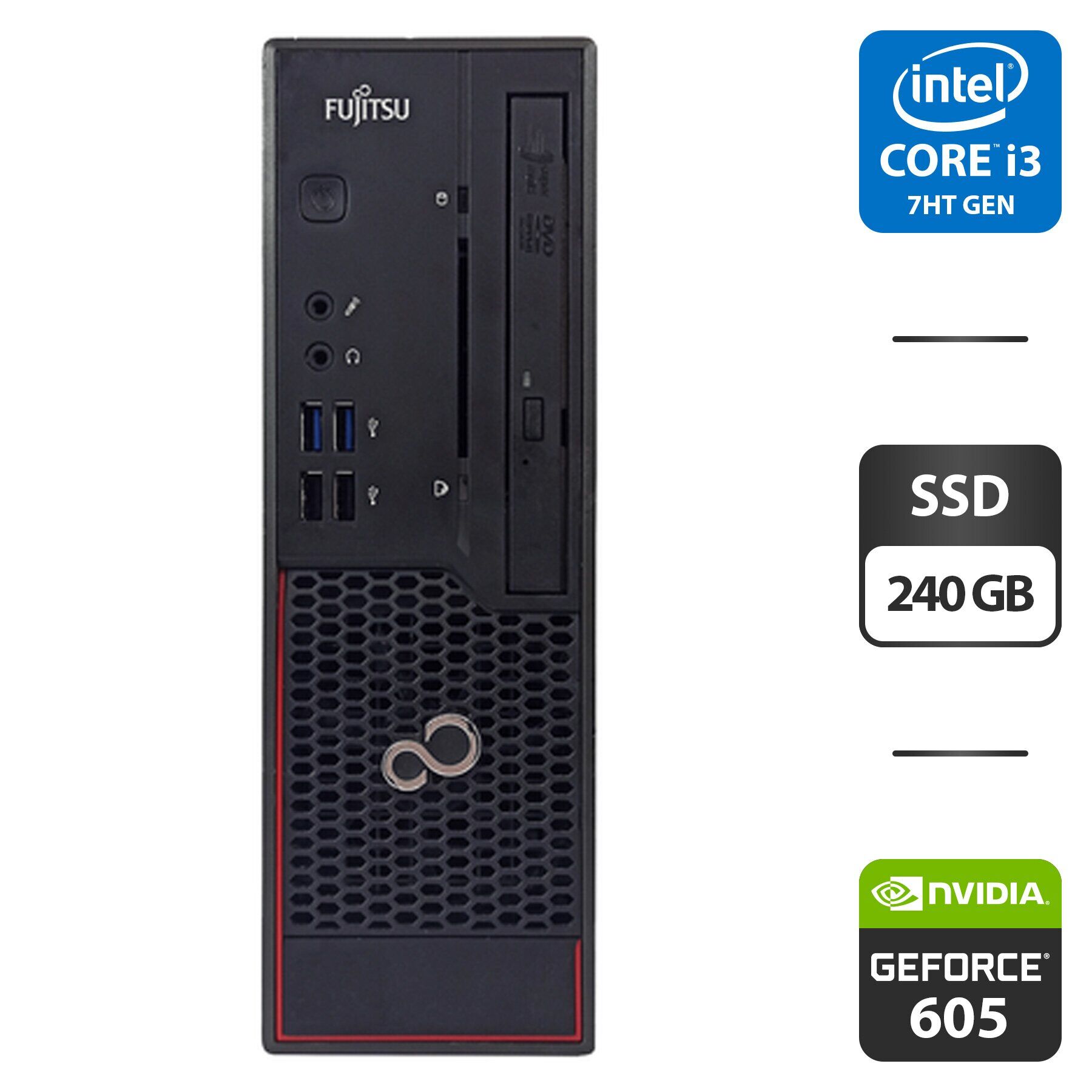 Компьютер Fujitsu Esprimo C710 SFF / Intel Core i7-3770 (4 (8) ядра по ...