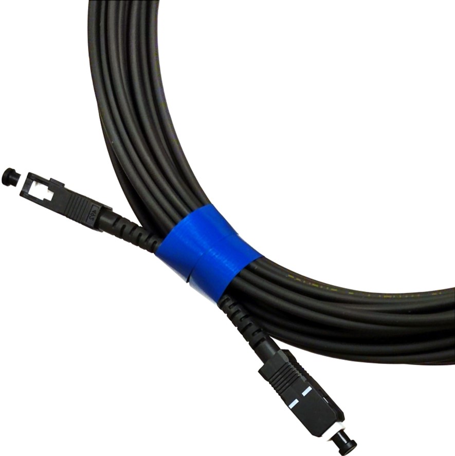 Патч-корд CMS SC/UPC-SC/UPC SM Simplex, уличный, 25 метров, Черный (UPC ...