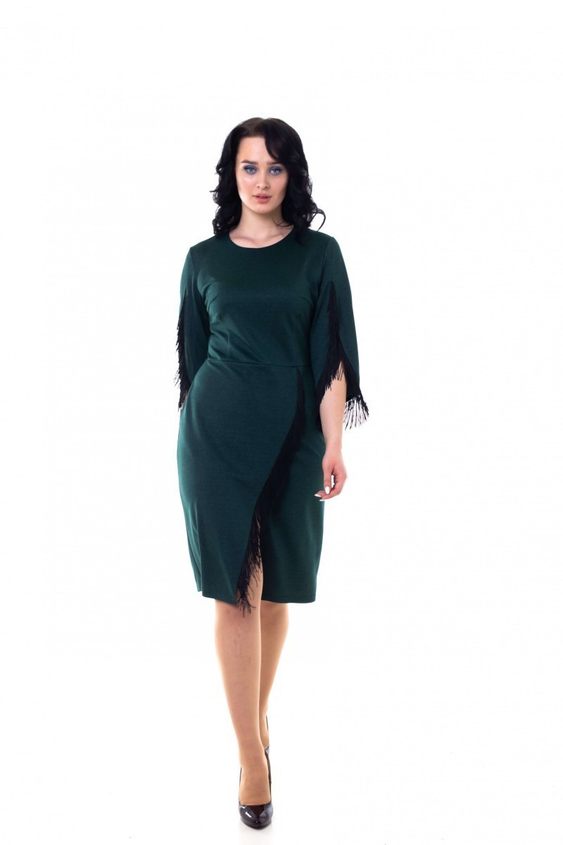 Зеленое платье с бахромой FashionYouWant XXXL зеленый 43458002 – низкие ...