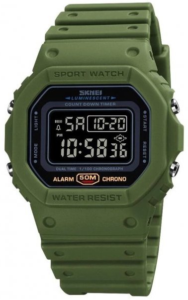 Чоловічий годинник Skmei 1628 Army Green Black – фото, відгуки ...