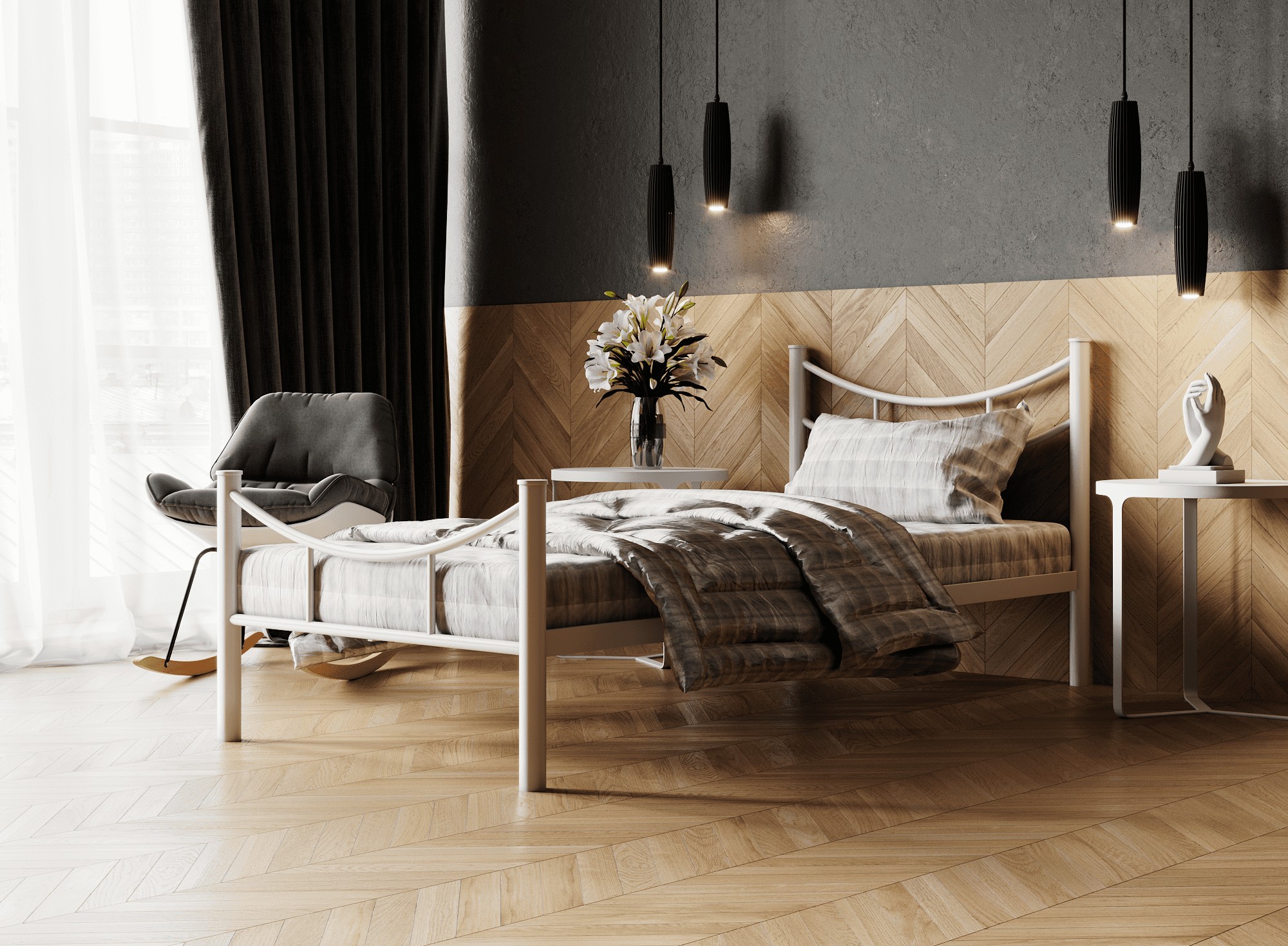 Кровать металлическая Fusion Metal Токио-2 90х190 Белый – фото, отзывы ...