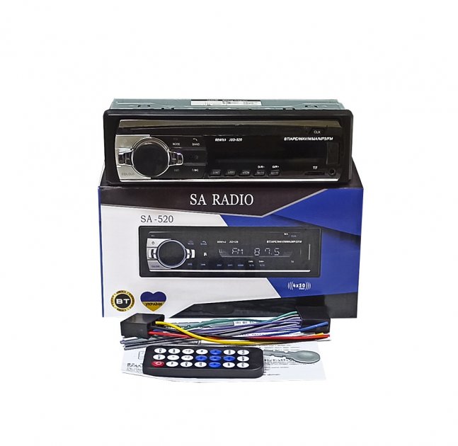 Автомагнітола Pioneer JSD-520 підключення 1DIN 4х60W з Bluetooth + USB порт/USB/SD/MMC карты/Fm ...