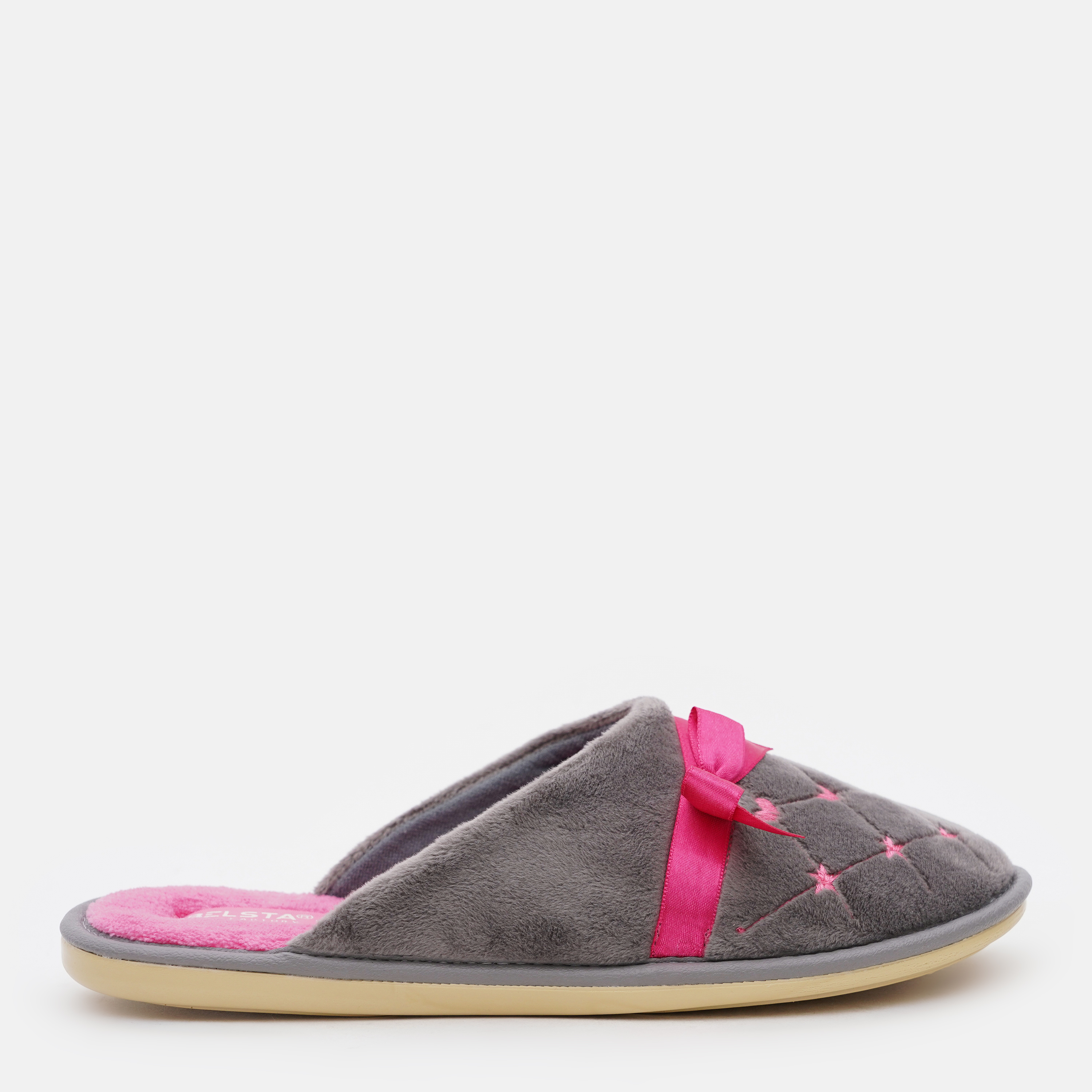 Жіночі домашні капці з закритим носком Белста 4100388 38 24 5 см Сірі Blst2000000020655