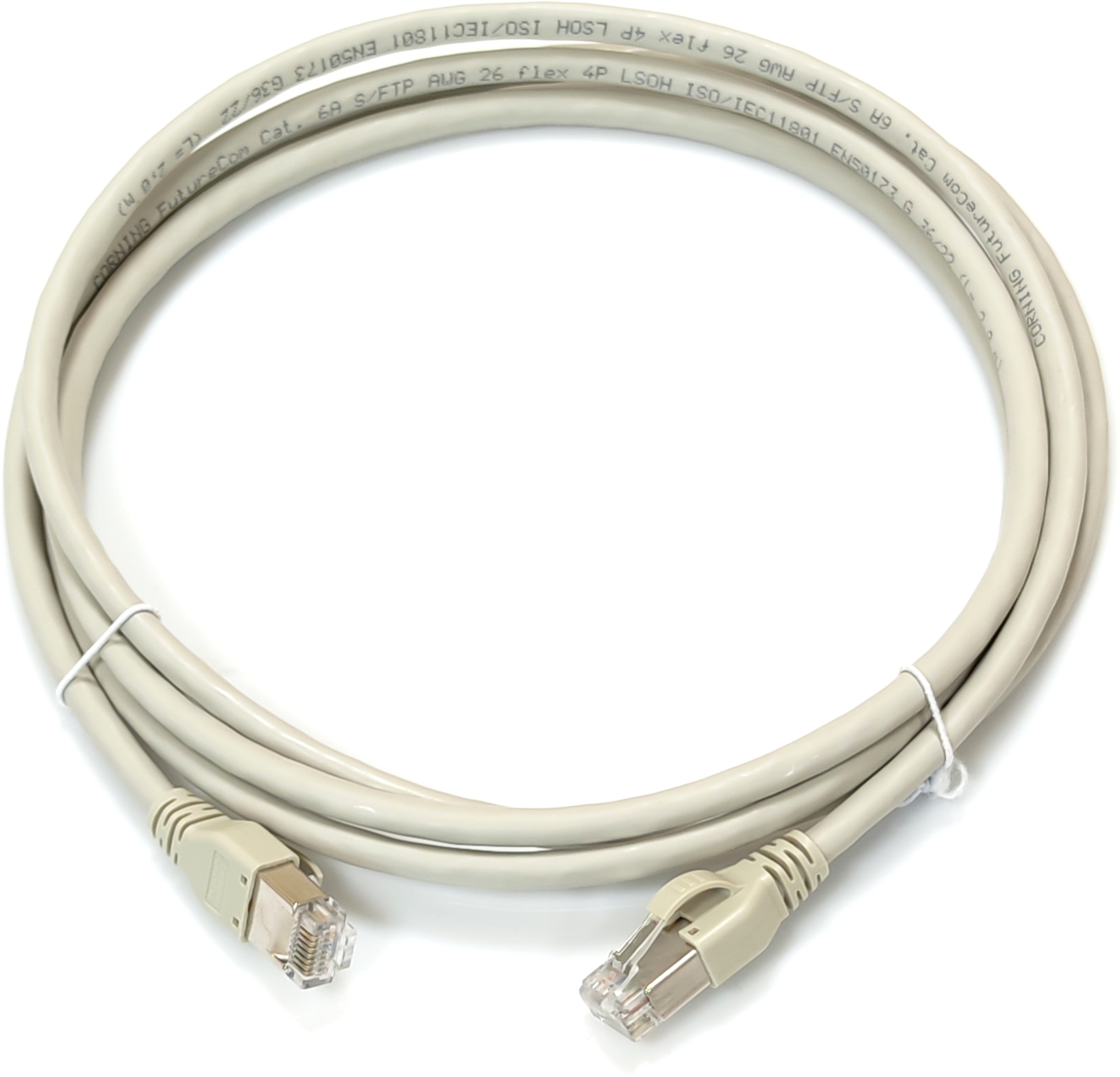 Патч-корд Corning S500 S/FTP CAT6A 3 м LSZH 10 Гбит/с FutureCom Серый ...